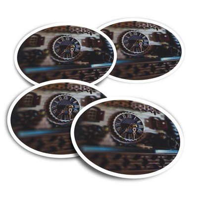 4x Vinyl Stickers Beautiful Cuckoo Clock Time #50208 | eBay