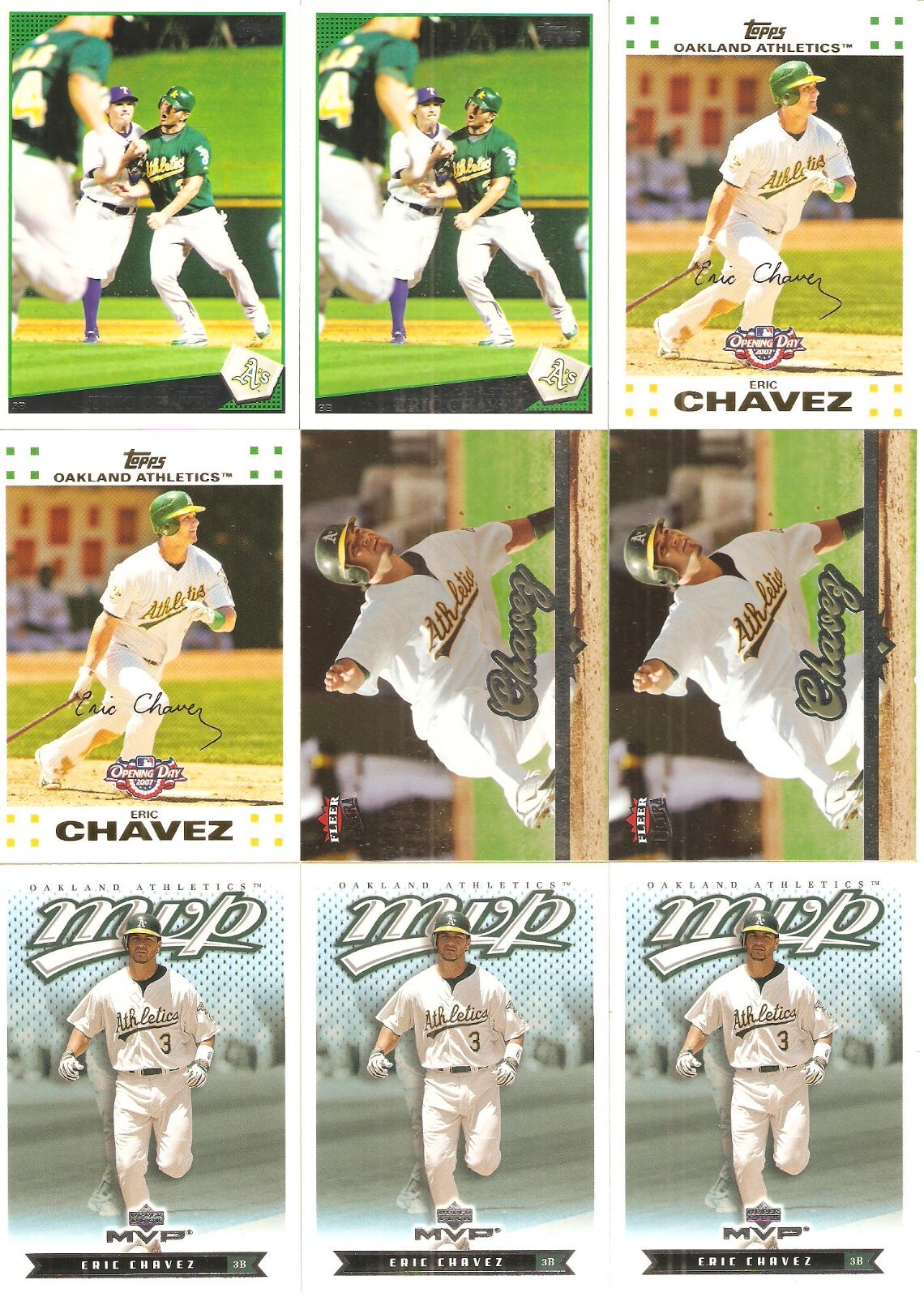 54 CARD ERIC CHAVEZ BASEBALL CARD LOT 217 | eBay