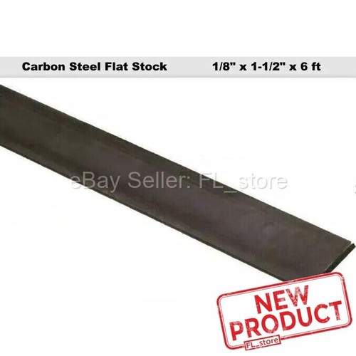 Steel Flat Bar Stock 1/8" x 1-1/2" x 6 Feet Rectangular Unpolished 1018 ...