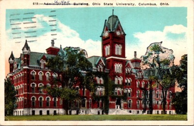 Vintage Postcard University Hall Ohio State University Columbus Ohio ...