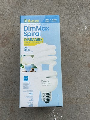 Lot of 12 - Maxlite MLS25EAD DimMax Spiral Dimmable CFL 25W 120V | eBay