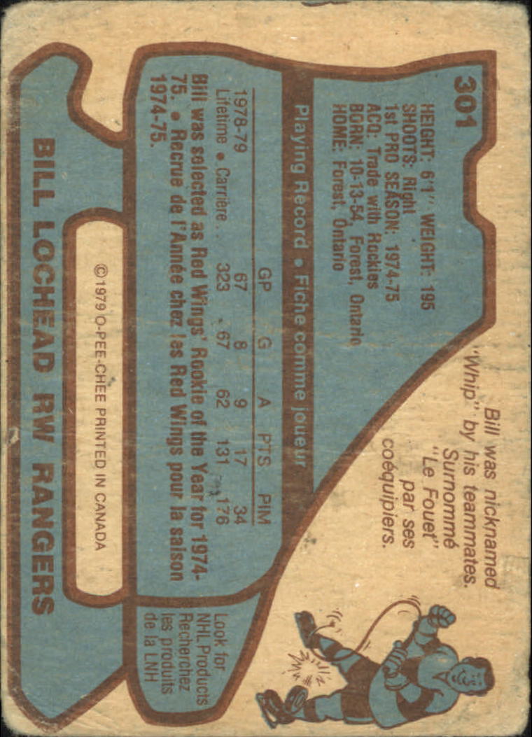 1979-80 O-Pee-Chee - #301 Bill Lochead for sale online | eBay