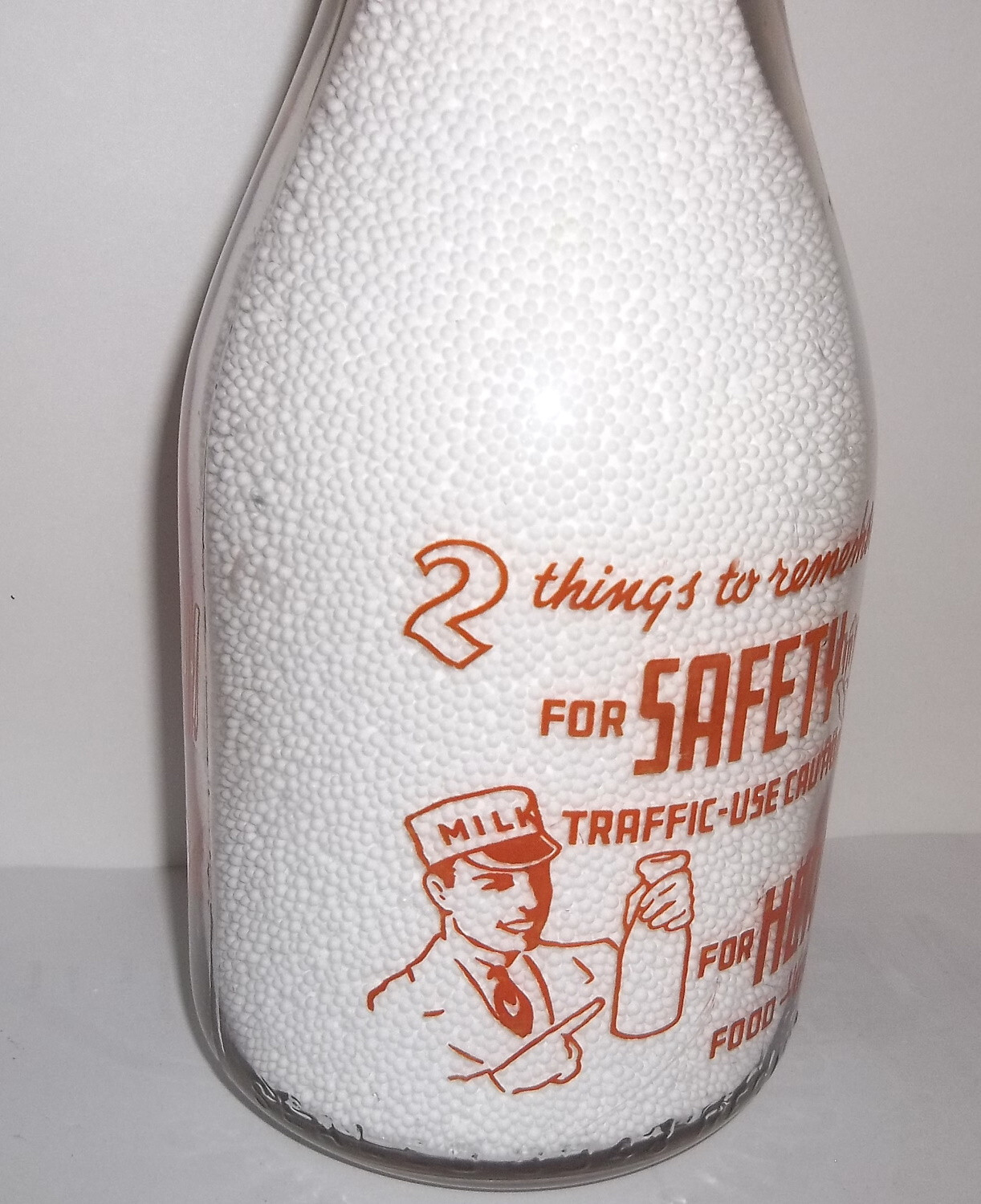Clover Dale Milk Erie PA. Orange Pyro Quart Milk Bottle 2 Things To ...