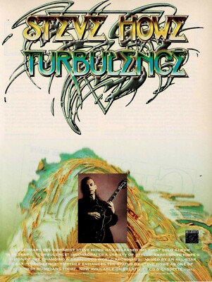 STEVE HOWE - TURBULENCE - Music Print Ad Promo Photo - 1991 | eBay