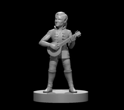 Halfling Male Bard Adventurer NPC Commoner 28mm Scale DND D&D Tabletop ...