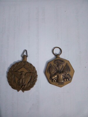 2pcs Vintage medal military antique army bronze medals defence ...
