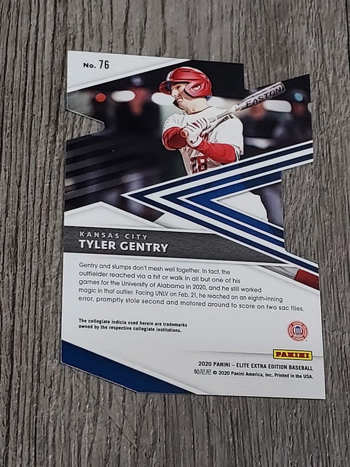 TYLER GENTRY 2020 ELITE EXTRA EDITION GOLD DIE CUT ROOKIE CARD. #14/24 ...