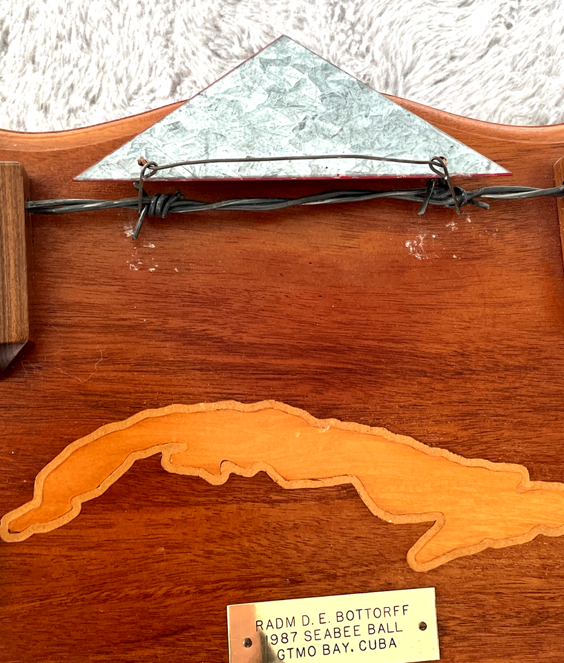 U.S. Navy Seabees 1987 Vintage Guantanamo Bay, Cuba "Gitmo" Plaque | eBay