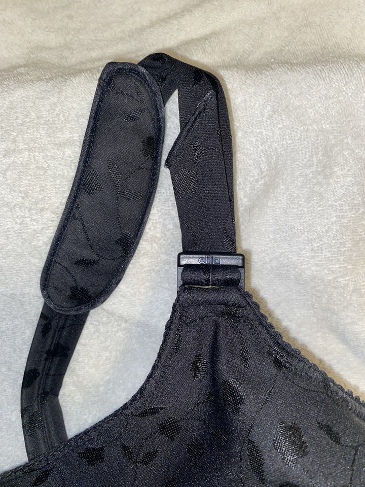 ELILA Black Jacquard Soft Cup Wire-Free Bra, US 48O, NWOT 841676068686 ...