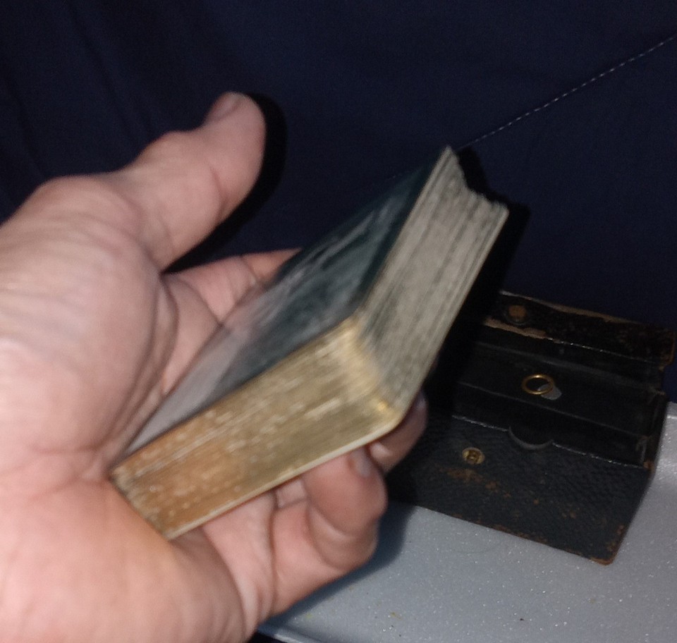 RARE 1906 TRAVEL GAME KIT: 10 BONE DICE, NICE OLD OAKEN CARD SET, 90 ...