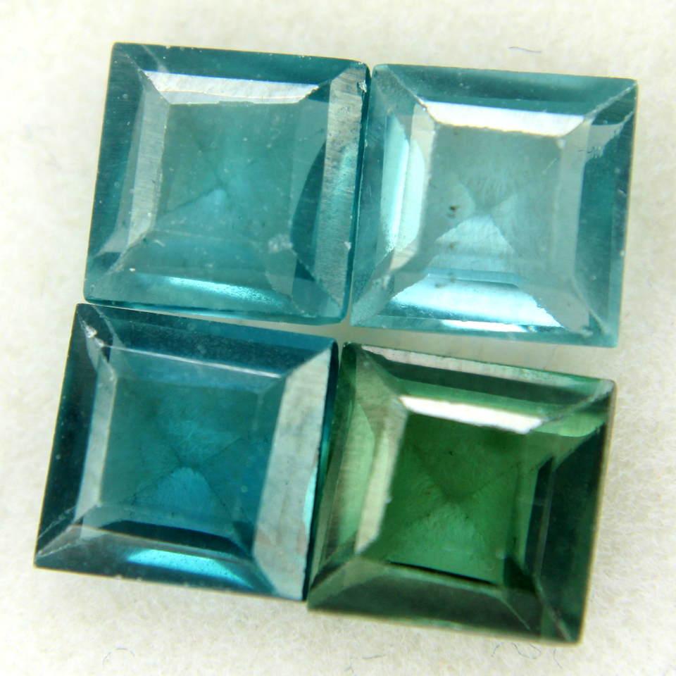 5 Ct Natural Paraiba Tourmaline Princess Cut Certified AquaBlue Loose ...