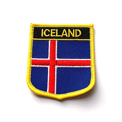 x2 Pack FLAG PATCH PATCHES iceland IRON ON COUNTRY EMBROIDERED WORLD FLAG | eBay