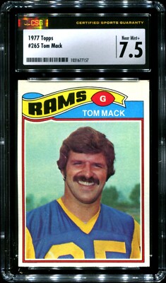 1977 Topps #265 TOM MACK LOS ANGELES RAMS HOF CSG 7.5 Near Mint+ | eBay