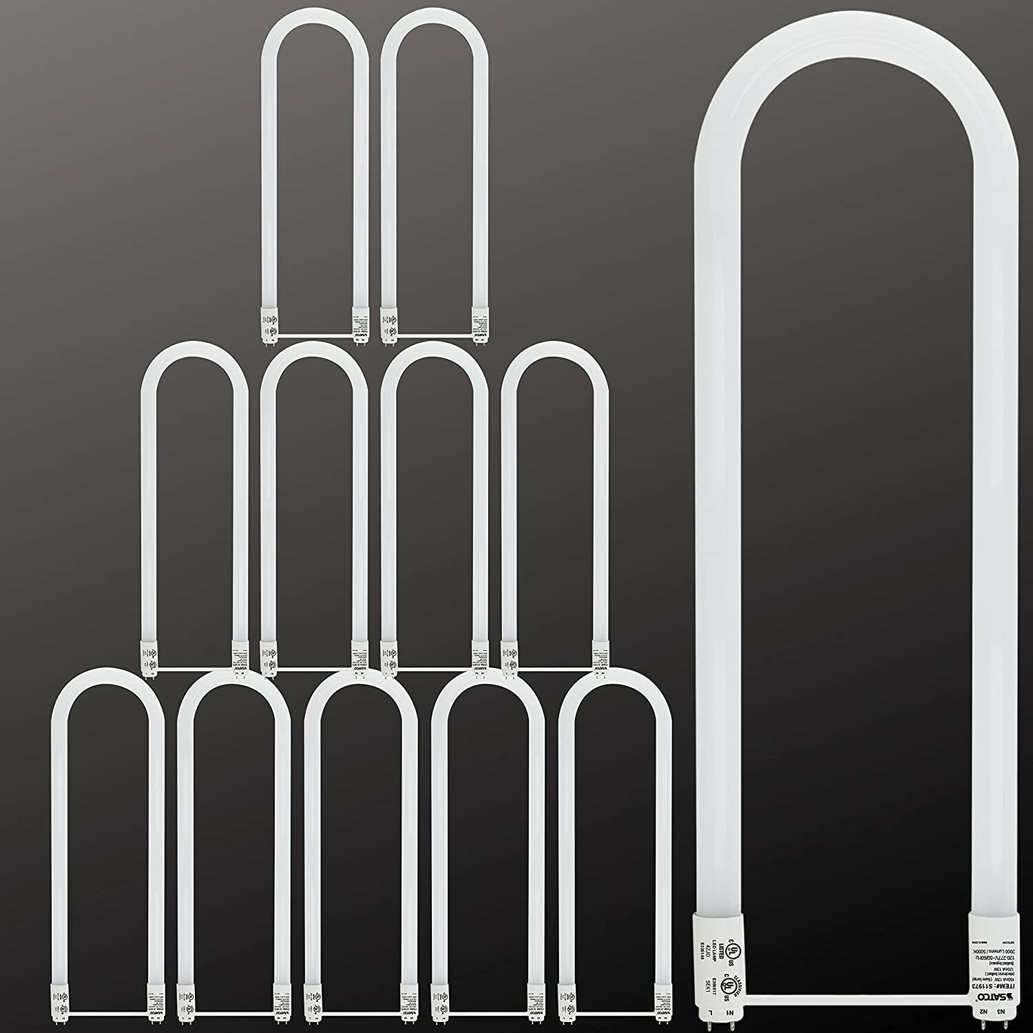Satco S11972 - 13 Watt T8 U-Bend LED - Single or Double Ended Wiring ...