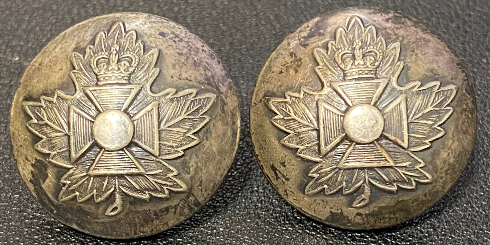 Lot of 2, Canadian Armed Forces Chaplain Corps 25.7mm Uniform Buttons ...