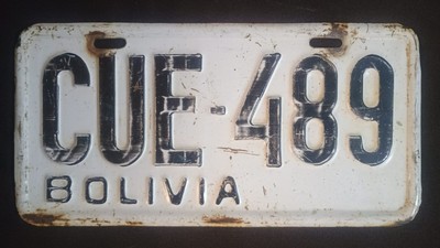 Bolivia : - Issue 1987 / 99 Old Car License Plate - Original Paint | eBay