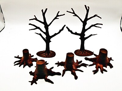 Vintage Marx Play Set Civil War/Old West (2) Dead Trees (4) Stumps | eBay
