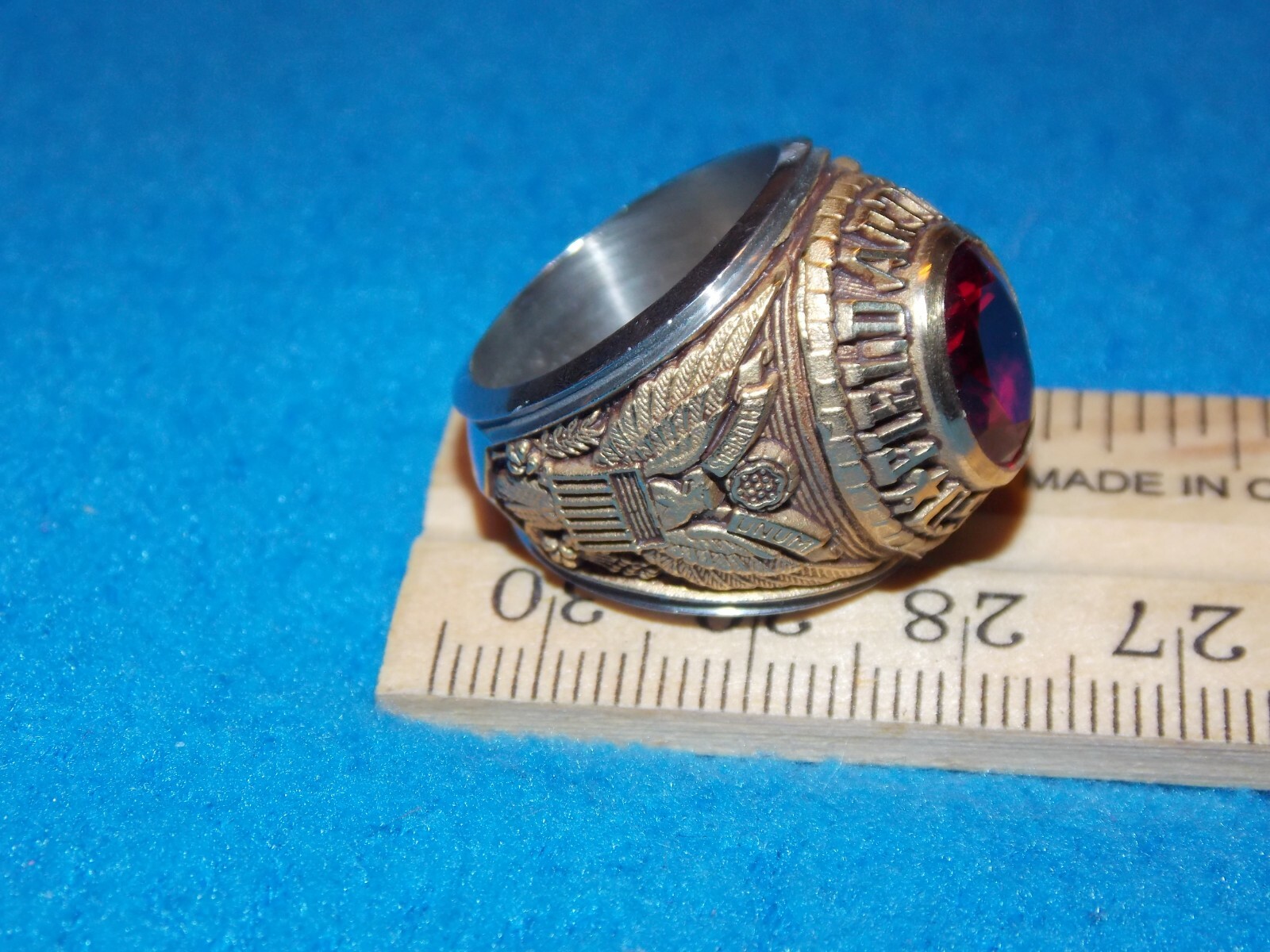 VINTAGE - MILITARY ARMY FIELD ARTILLERY RING - SIZE 7.5 - NOS - ALPHA ...