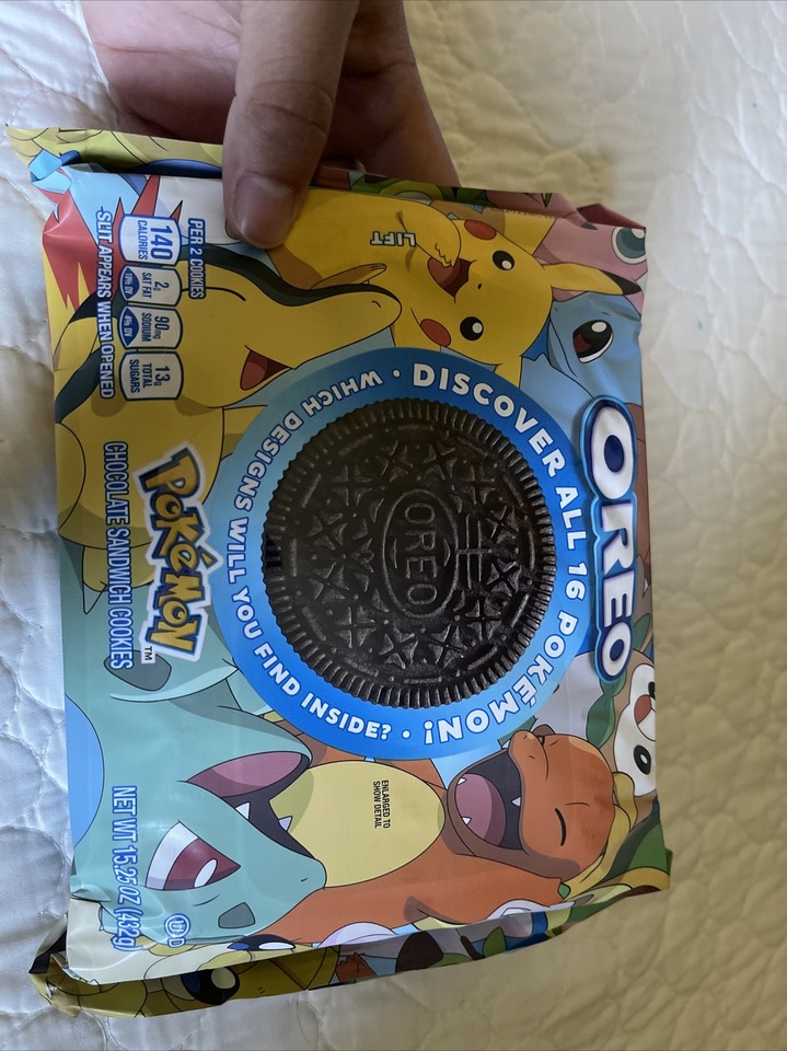 Oreos Pokemon Limited Edition Family Size Biscuits - Chocolate, 15.25oz ...