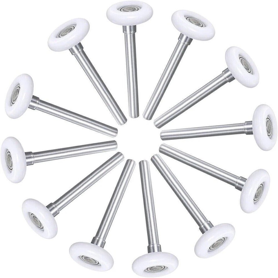 12 Packs Premium 2" Nylon Garage Door Roller Wheels 11 Ball Bearing 4 ...
