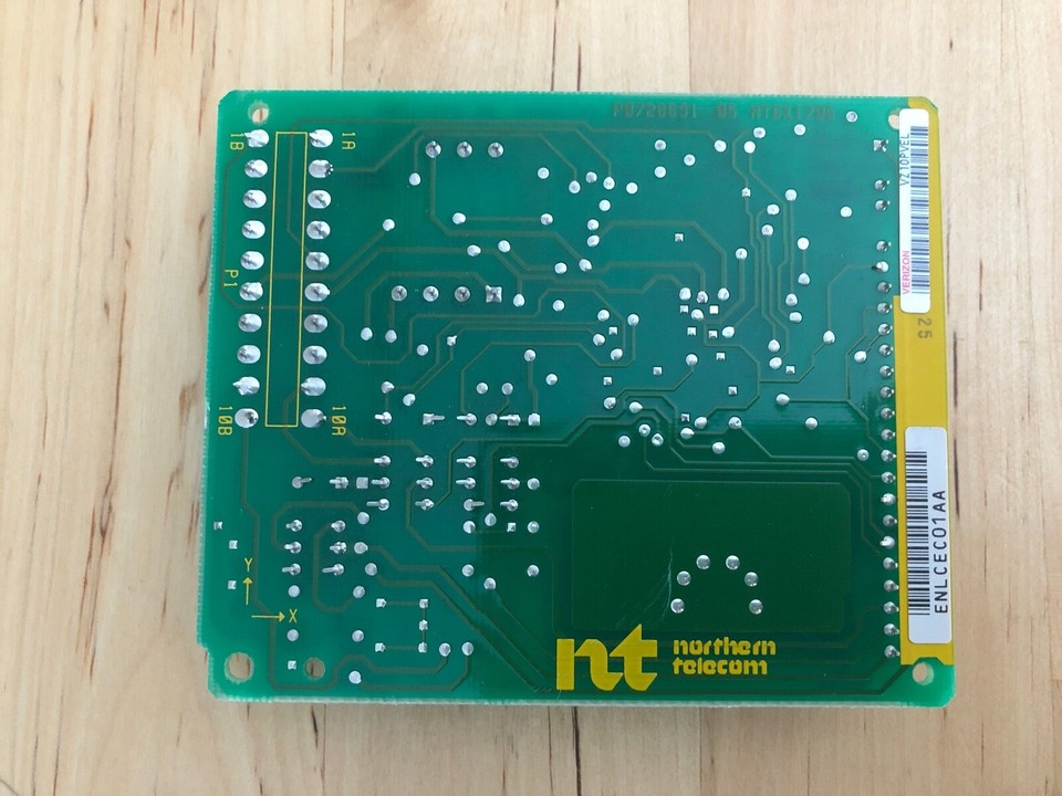 Northern Telecom Line Card Type-A ENLCEC01AA VZ10PVEL NT6X1706 C-MAC ...