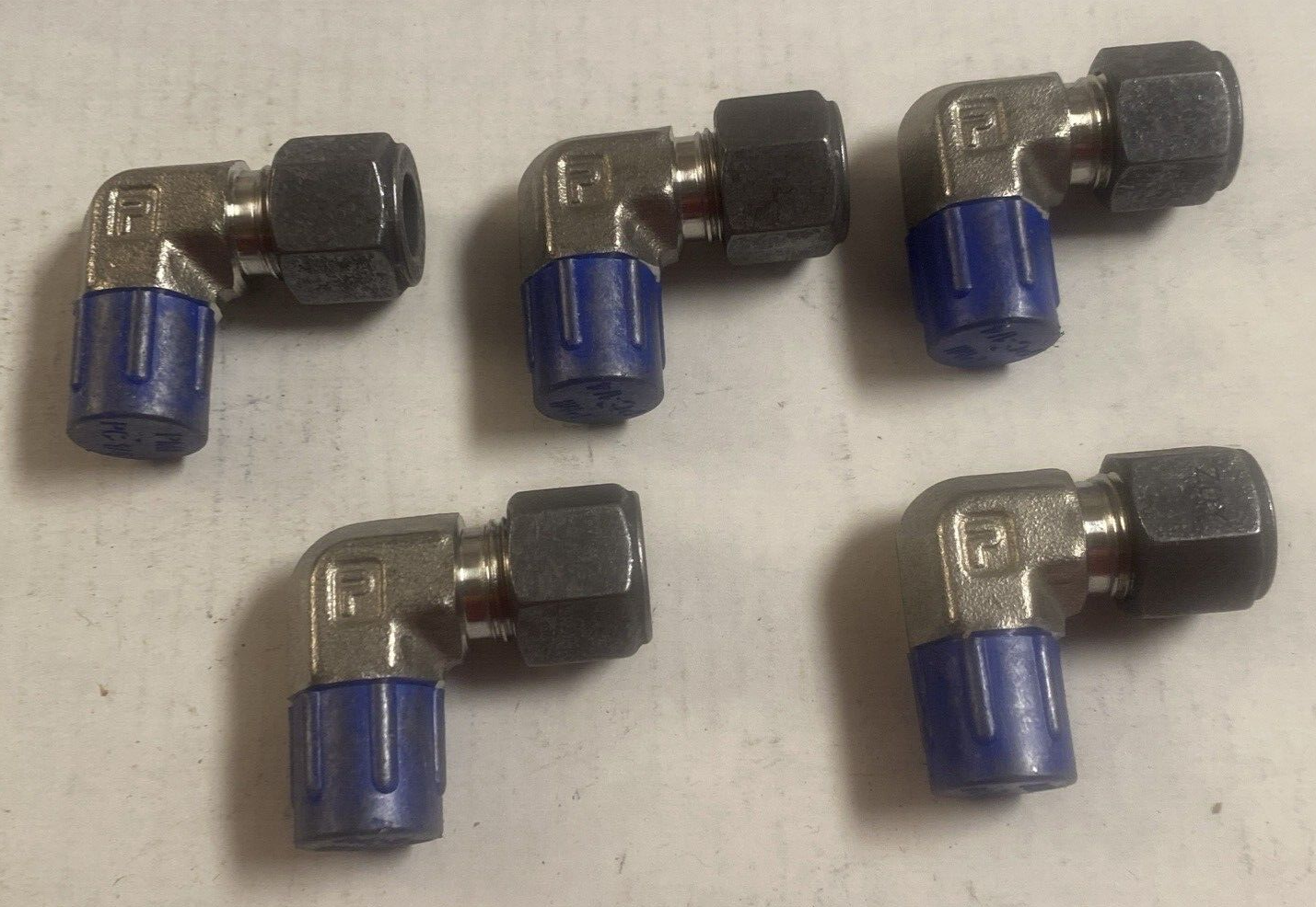 (5ea) Parker CPI 6-4 CBZ-SS 316 Stainless Steel 3/8" OD Tube x 1/4" NPT ...