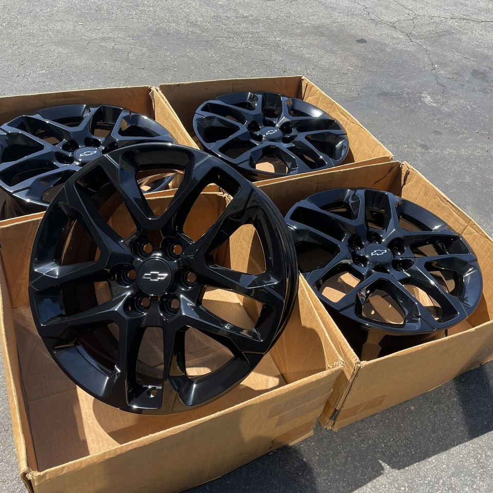 18" Chevy Traverse Gloss Black Factory Rims OEM 2018-2025 5843 Chevy ...