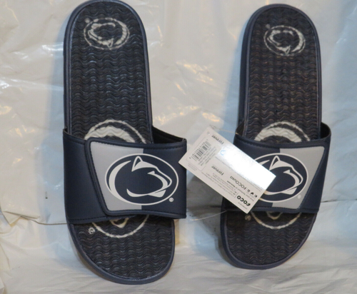 NCAA PENN STATE LIONS MENS SANDALS XL FOAM SLIDES HOOK SHOWER BLUE 13 ...