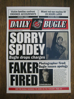 Spiderman - 11" x 15'' Daily Bugle Front Page Poster Print ( T4) | eBay
