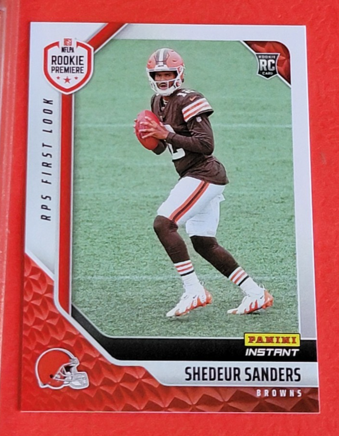 Shedeur Sanders ROOKIE CARD #d1/3472 2025 INSTANT RC CARD CLEVELAND ...