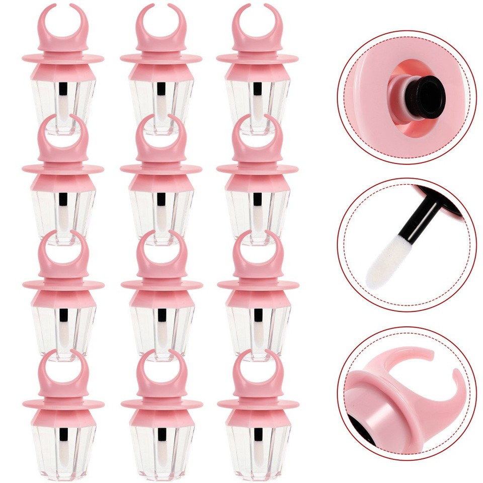 12Pcs Empty Lip Gloss Tubes Reusable Lip Gloss Containers Lip Ring ...