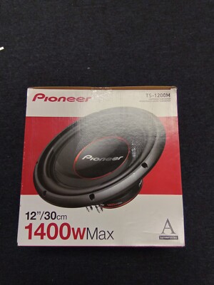 Pioneer TS-1200M 12" 1400w Max Power - Dual 4Ω Voice Coil IMPP Cone ...