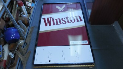 Original Vintage 1984 Winston Cigarette 38 1/2" x 62" Metal Advertising ...