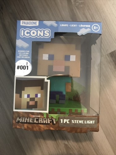 Minecraft STEVE Icon Light 3D Character Lamp Nightlight Video Game ...