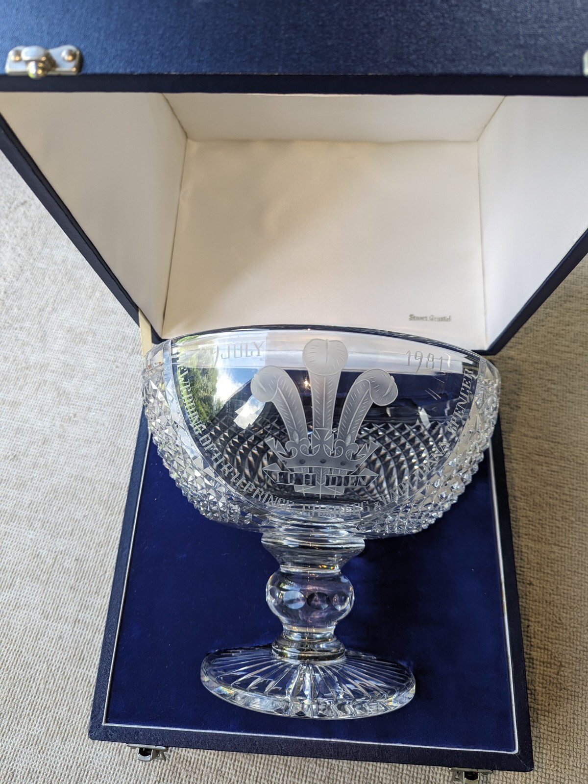 1981 Stuart Crystal Chalice to Commemorate the Wedding of Charles and ...