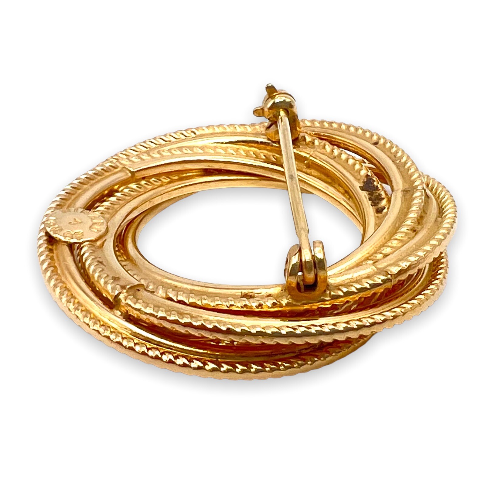 Vintage Winard Gold Filled Multi Circle Textured Pin … - Gem