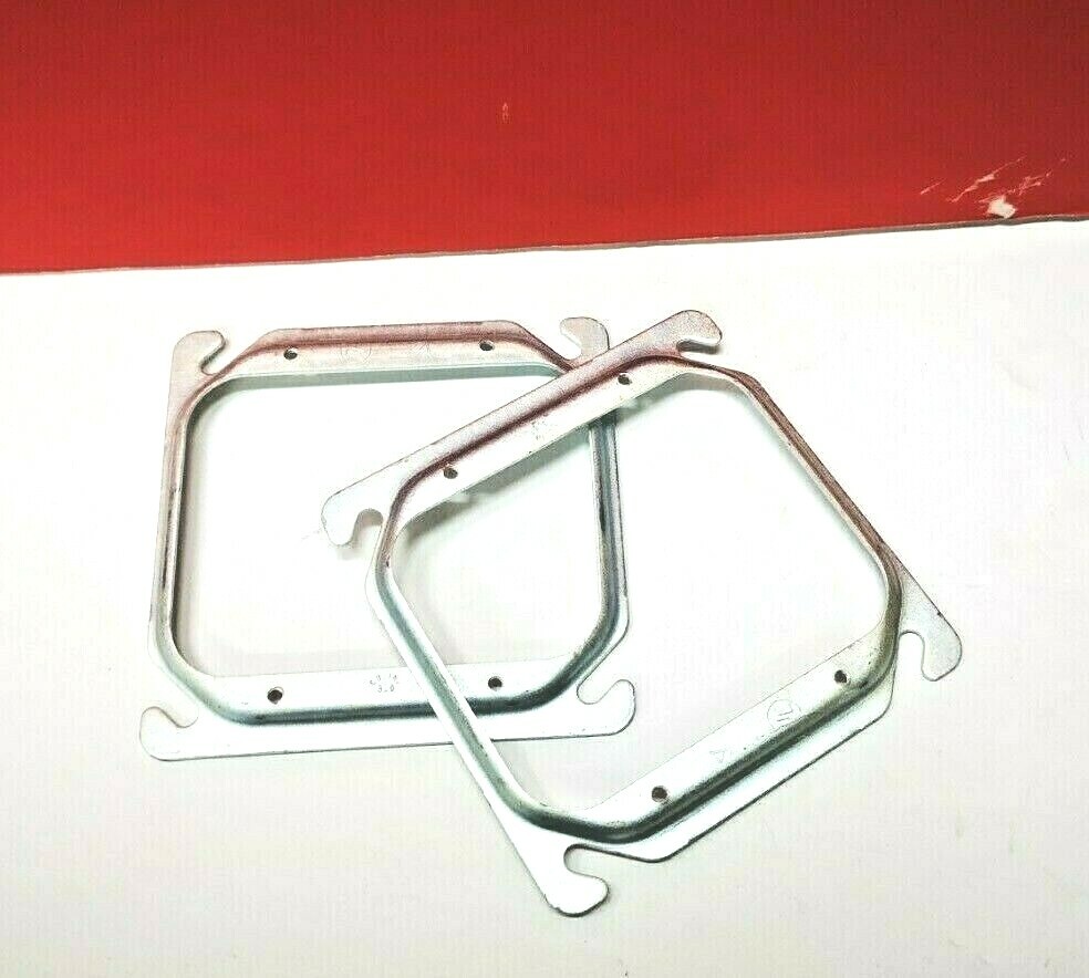 2-PK APPLETON RACO 777 4" Square Box Cover MUD RING 1/4" Raised 2 ...