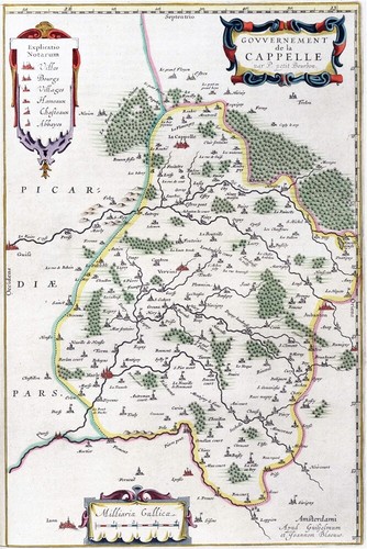 Reproduction carte ancienne - Gouvernement de La Capelle 1663 | eBay