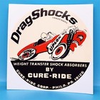 Drag Shocks Vintage Style DECAL, Vinyl STICKER, rat rod, racing, hot ...