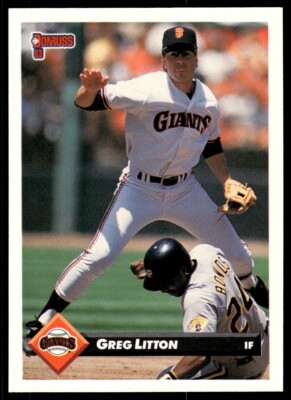 1993 Donruss Baseball Card Greg Litton San Francisco Giants #340 | eBay
