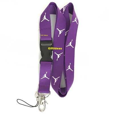 Jordan Lanyard Detachable Keychain iPod Camera Strap Badge ID JorPurple ...