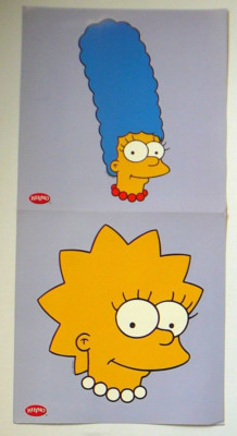 THE SIMPSONS LARGE POP OUT TWO-SIDED PROMO FLAT Rhino Records Free ...