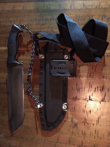 Work Tuff Gear Kodiak SK85 3rd production run Black G10 scales Kydex ...