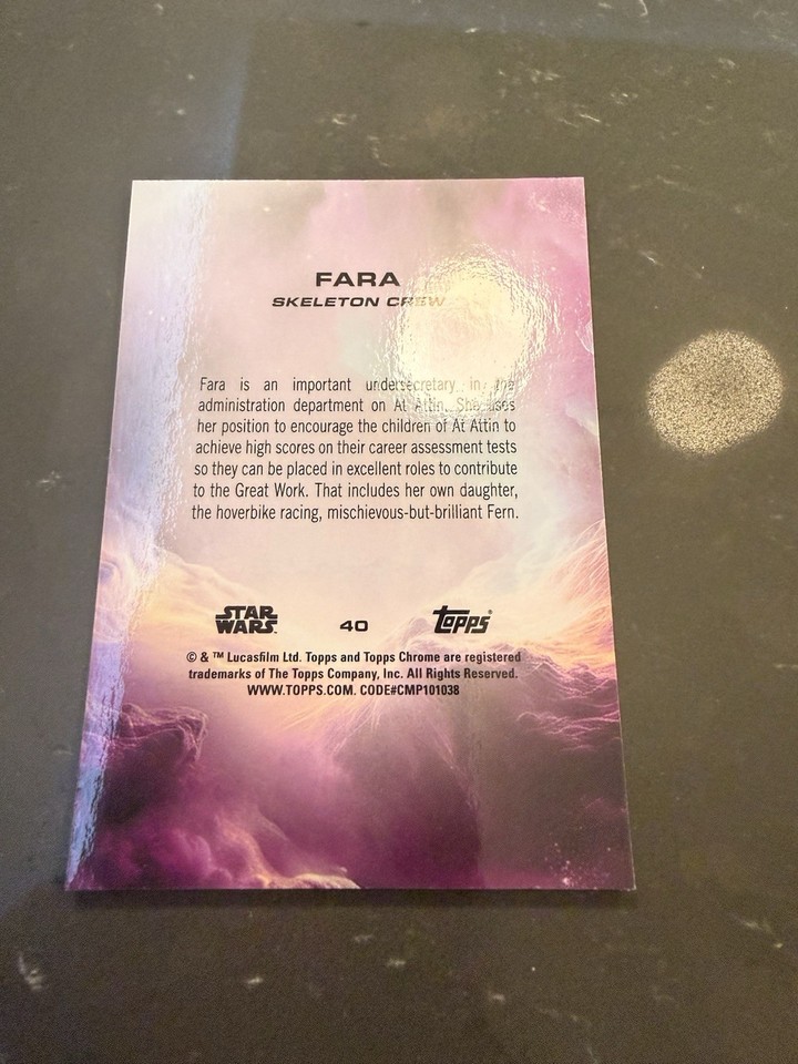 Fara 2025 Topps Chrome Star Wars RAYWAVE REFRACTOR #40 Skeleton Crew | eBay