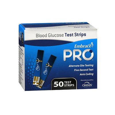 Pro Blood Glucose Test Strips Box Of 50 by Embrace 894030002406| eBay