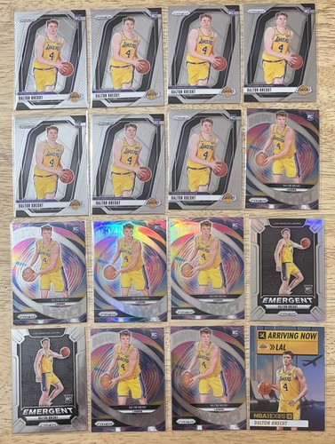 DALTON KNECHT ROOKIE LOT OF 16! PRIZM SILVER SP LOS ANGELES LAKERS RC ...