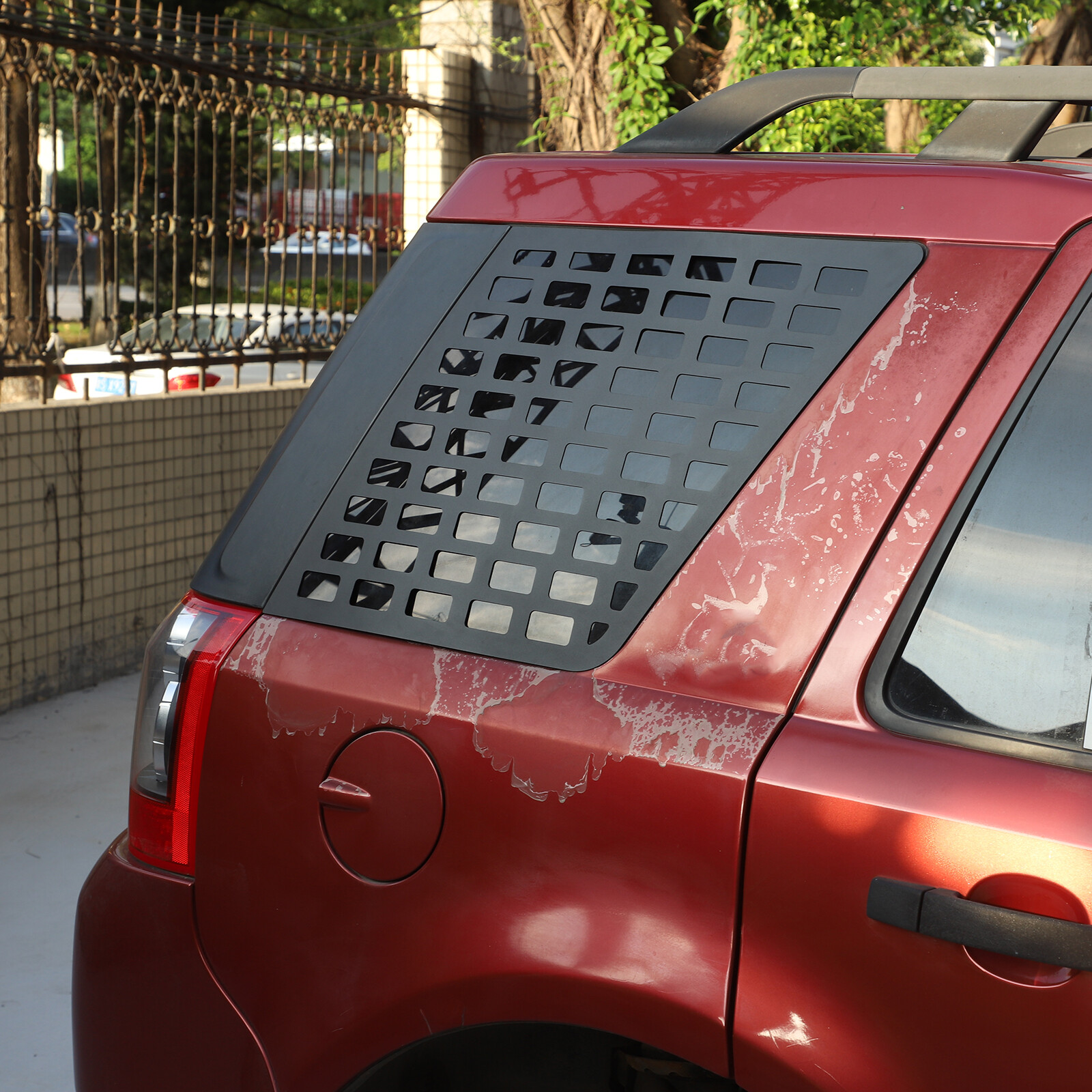 2PCS Alloy Rear Window Guard Molle Panel Trim For Land Rover Freelander ...