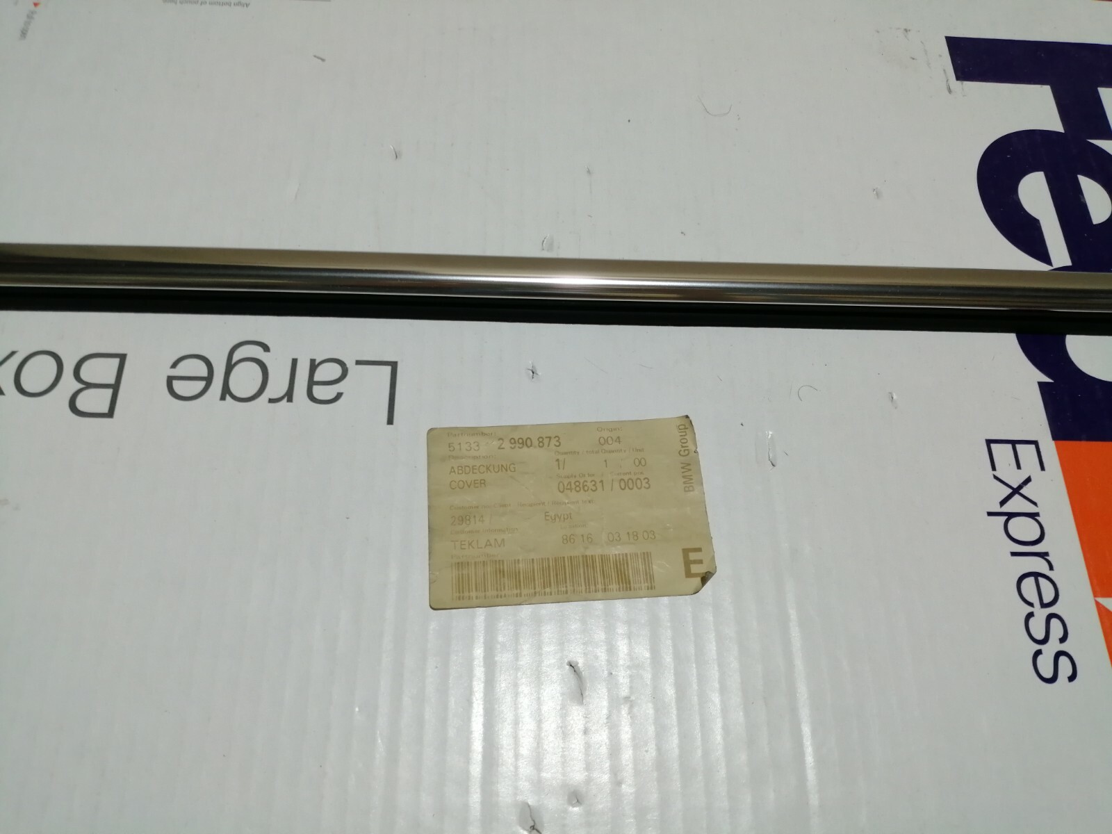 BMW 51332990873 Channel cover,exterior,door, front left E84 B&v | eBay