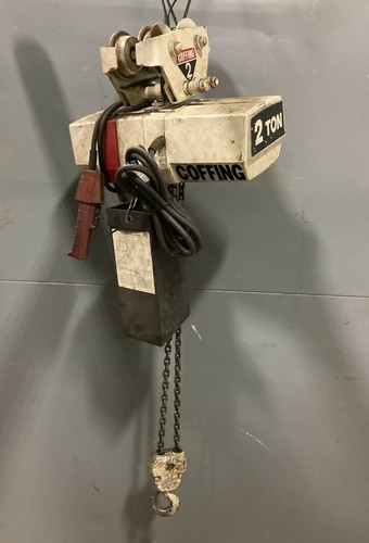 Coffing 2 Ton Electric Chain Hoist & Trolley 115V, 20' Lift, 4000 | eBay