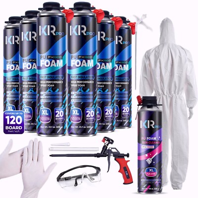 Spray Foam Insulation Kit(6PK Kit) Expanding Foam Sealant, Spray ...